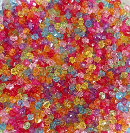 Acryl perler i diamantform 5 mm. | Annettes.dk